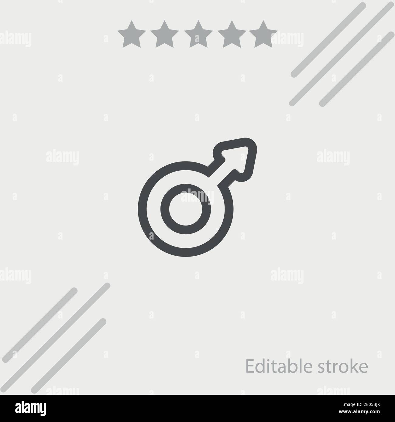 male outlined sign vector icon modern simple vector illustration Stock ...