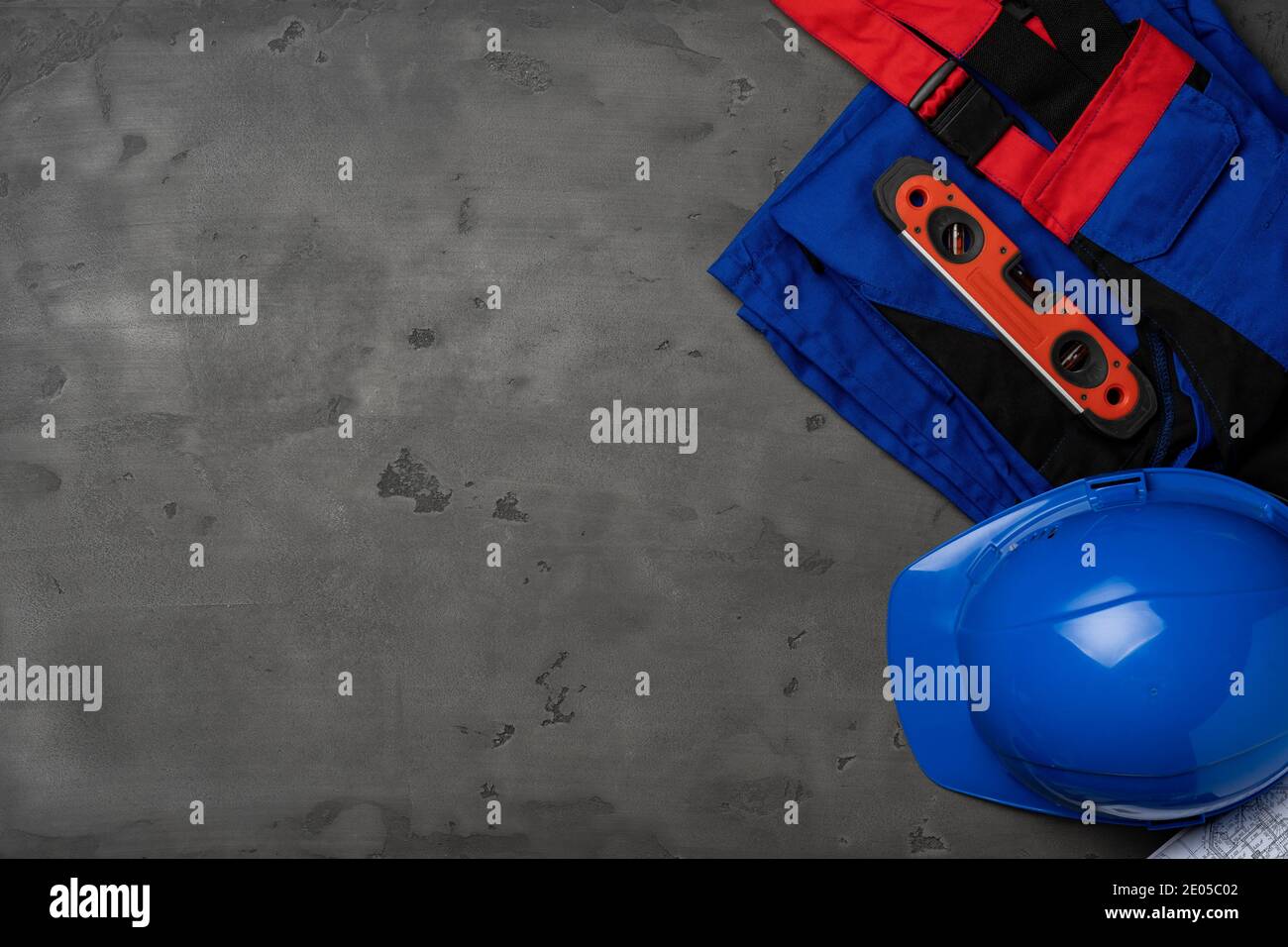 Top view of uniform of construction worker Stock Photo - Alamy