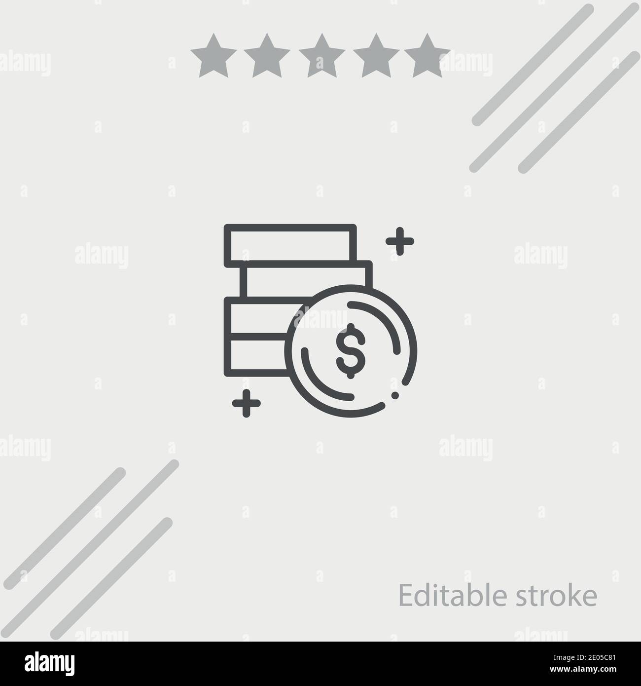 money stack vector icon modern simple vector illustration Stock Vector ...