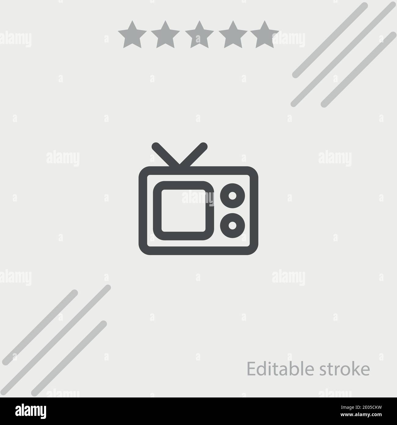 television outline vector icon modern simple vector illustration Stock ...