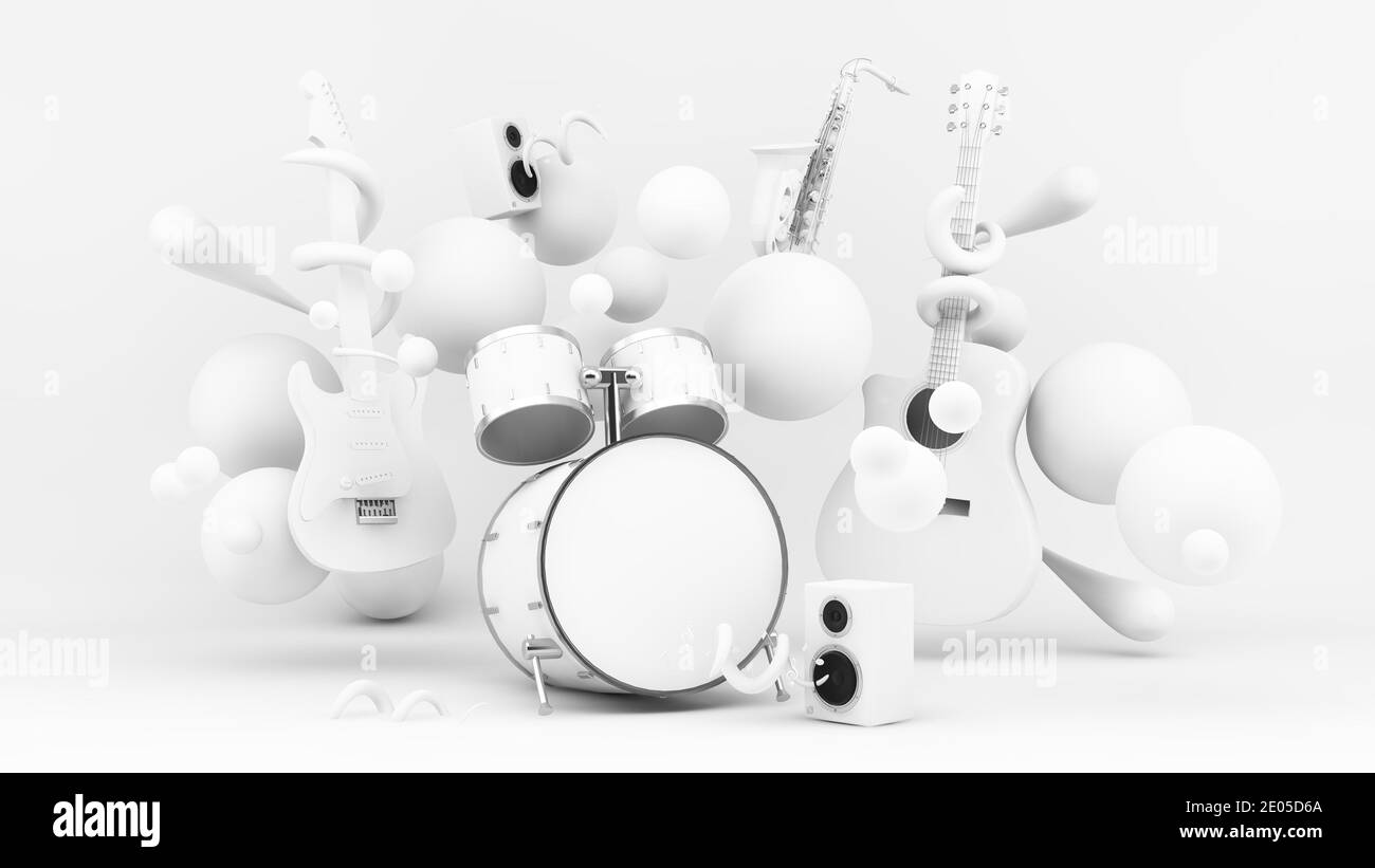 White paper instruments 3d rendering Stock Photo - Alamy