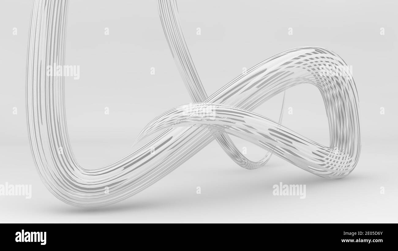 White abstract shape 3d rendering Stock Photo - Alamy