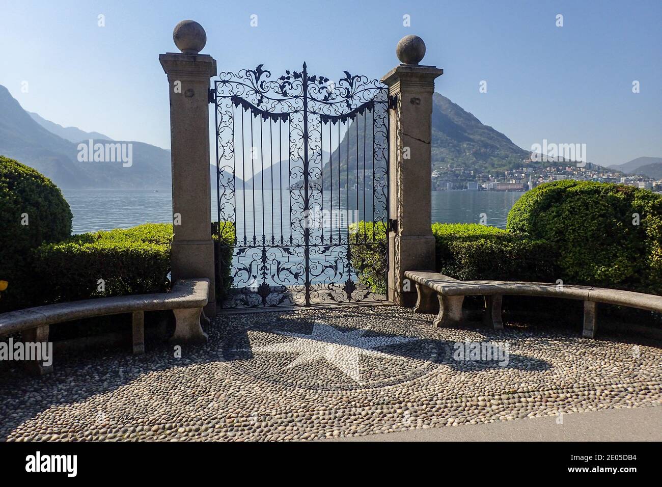 Lugano, switzerland: Parco Ciani, a city park by the lake Stock Photo ...