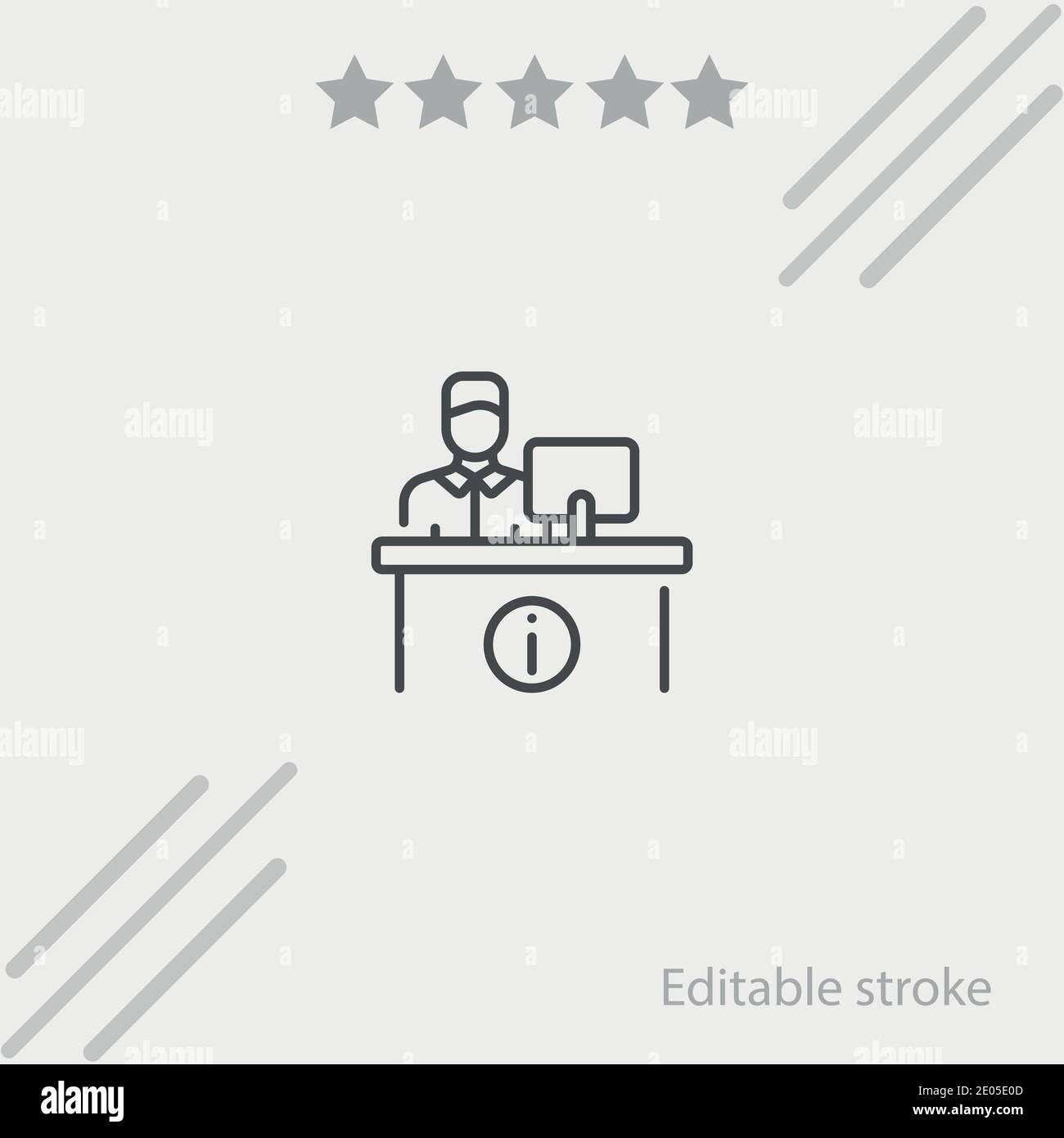 information desk vector icon modern simple vector illustration Stock ...