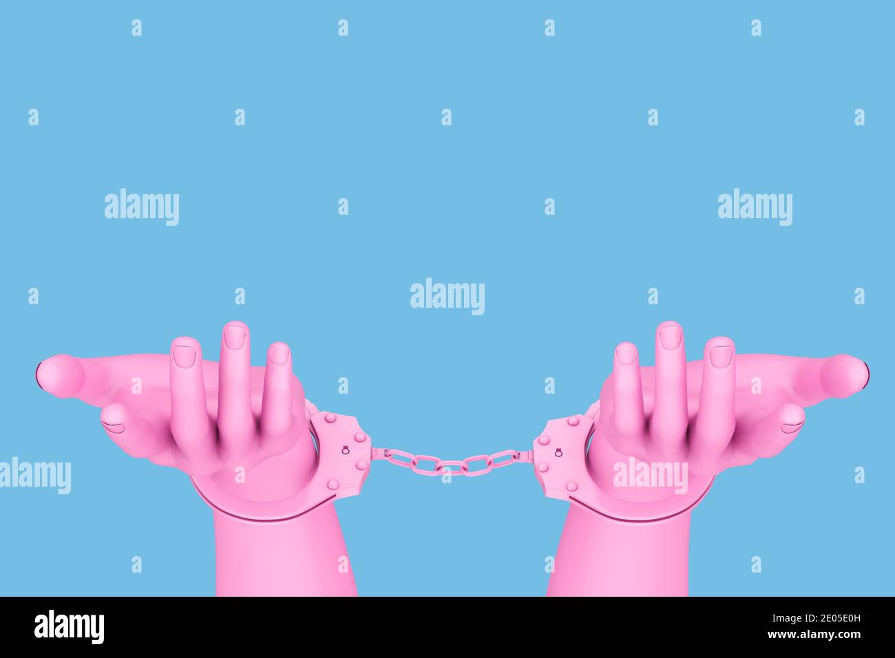 Pink handcuffs hi-res stock photography and images - Alamy