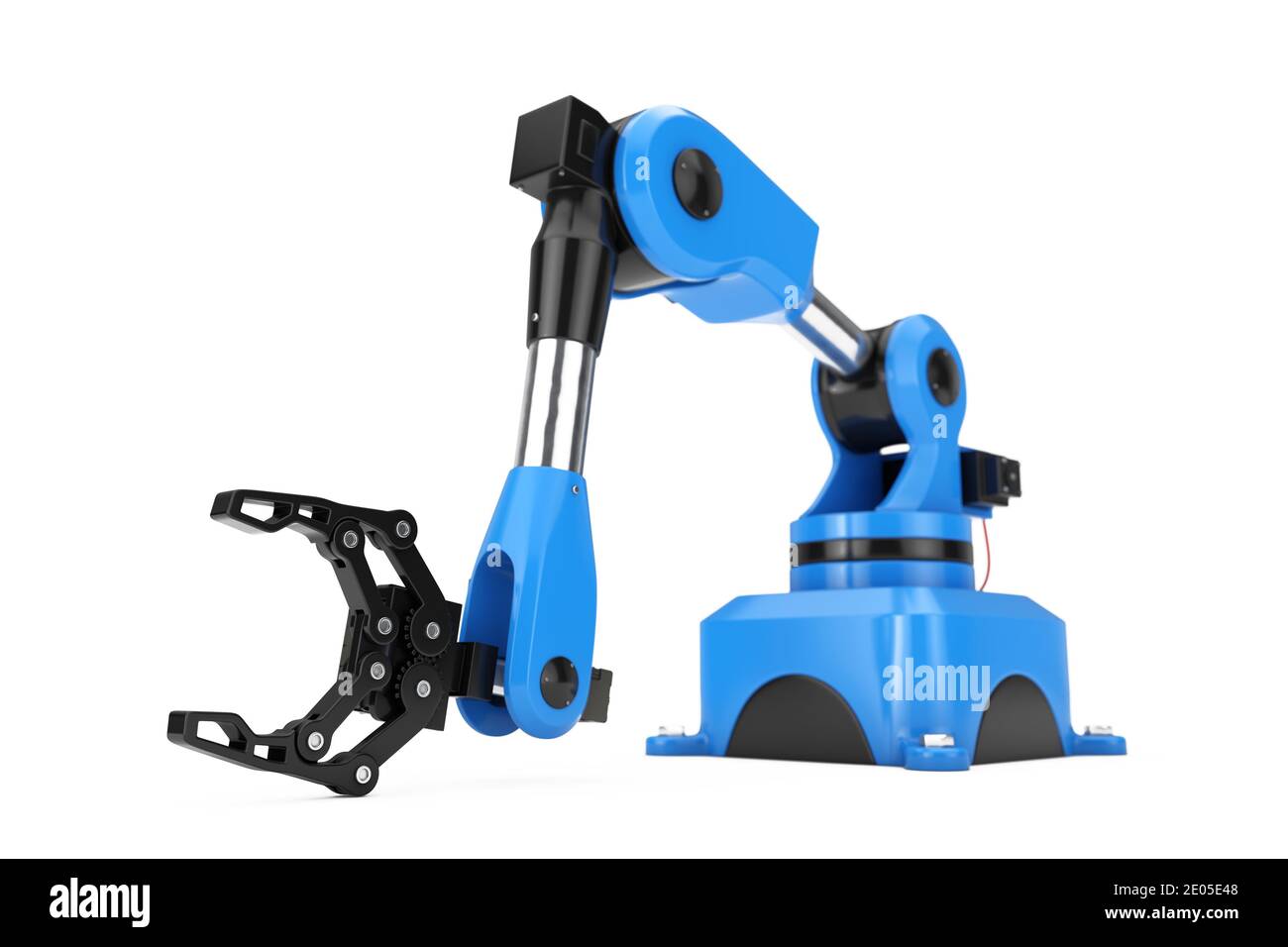 Industrial Mechanical Robotic Hand Arm Manipulator on a white ...