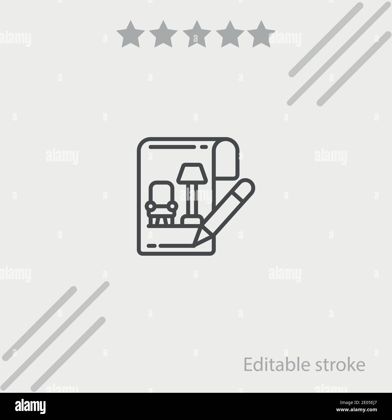 interior design vector icon modern simple vector illustration Stock ...