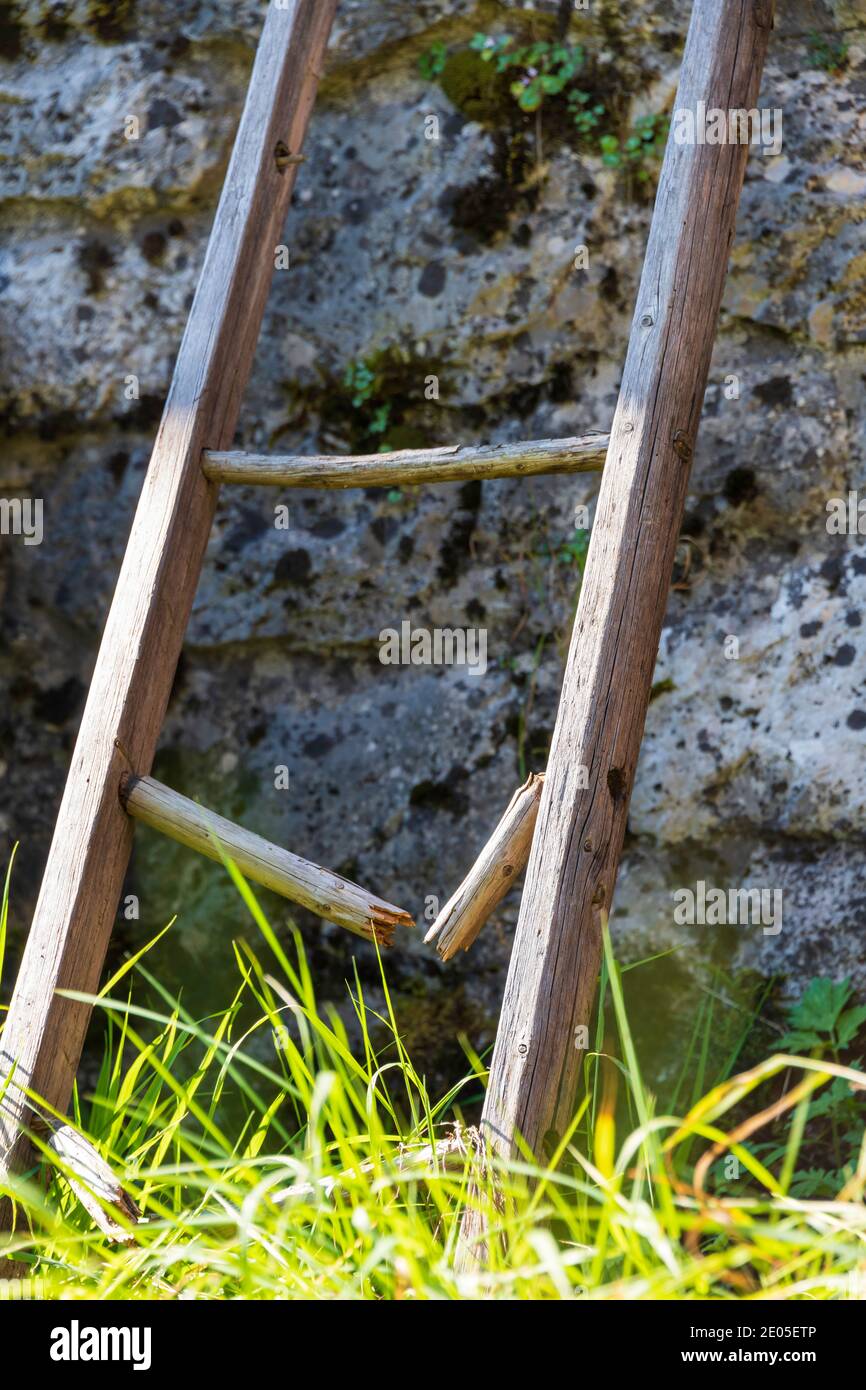 Broken rung ladder hi-res stock photography and images - Alamy