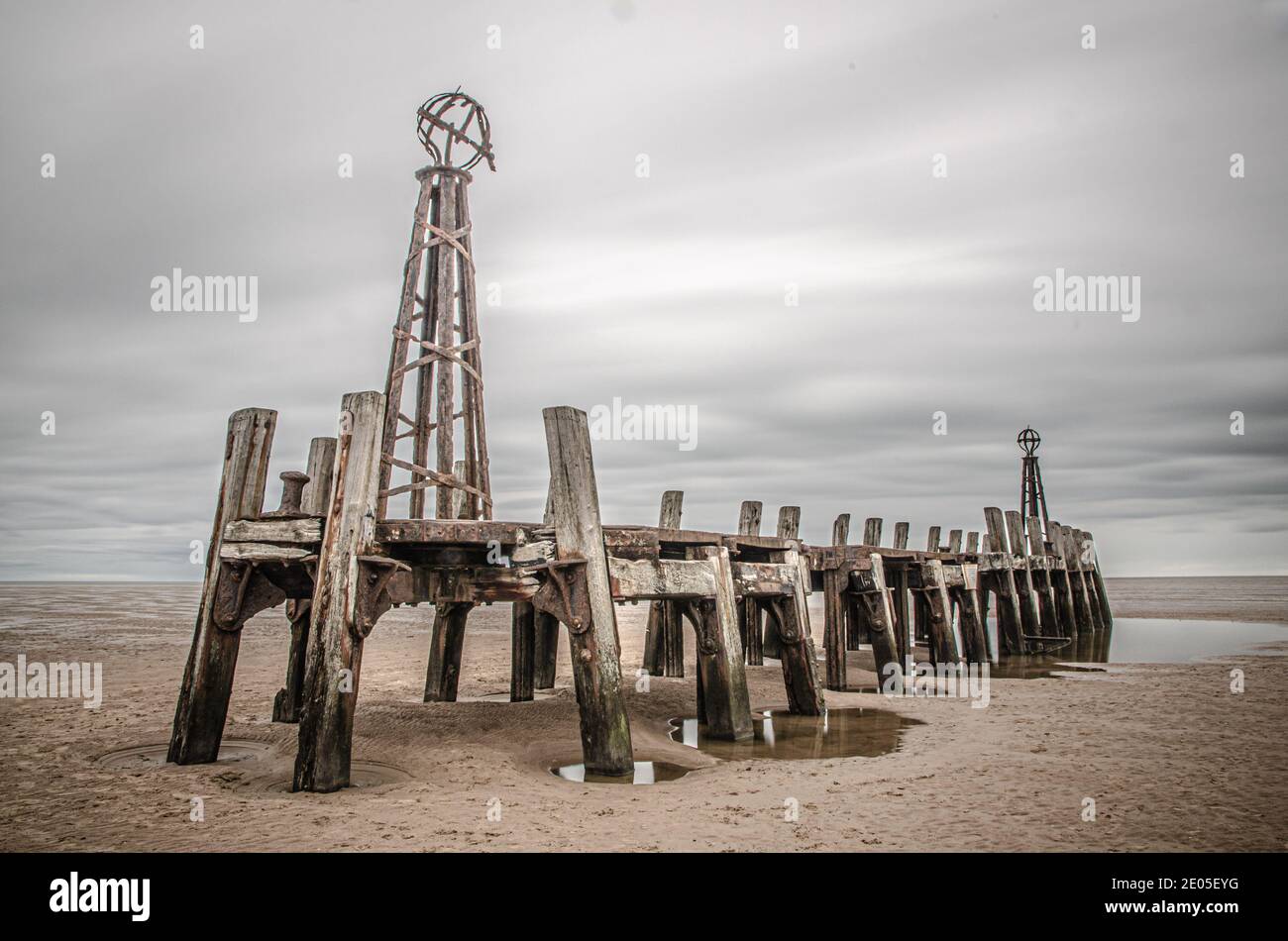 Old Pier, St. Annes, Lancashire Stock Photo - Alamy
