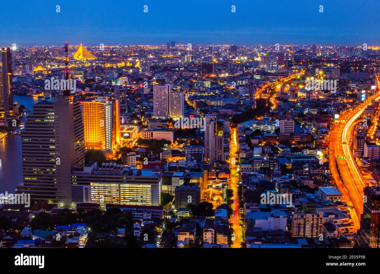 Bangkok in the night Stock Photo - Alamy