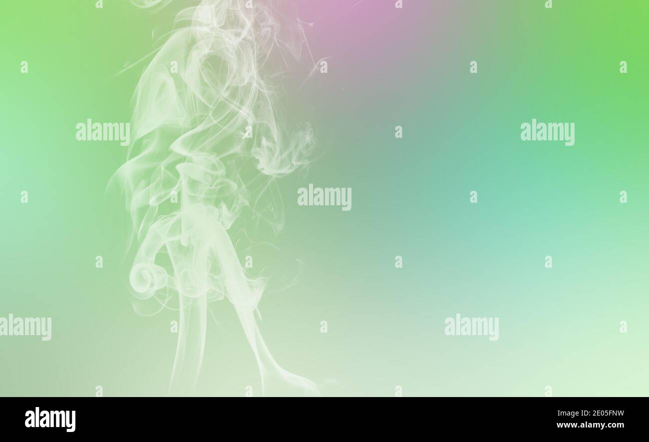Neon green and pink wipe smoke cloud. Abstract mystic freeze motion ...