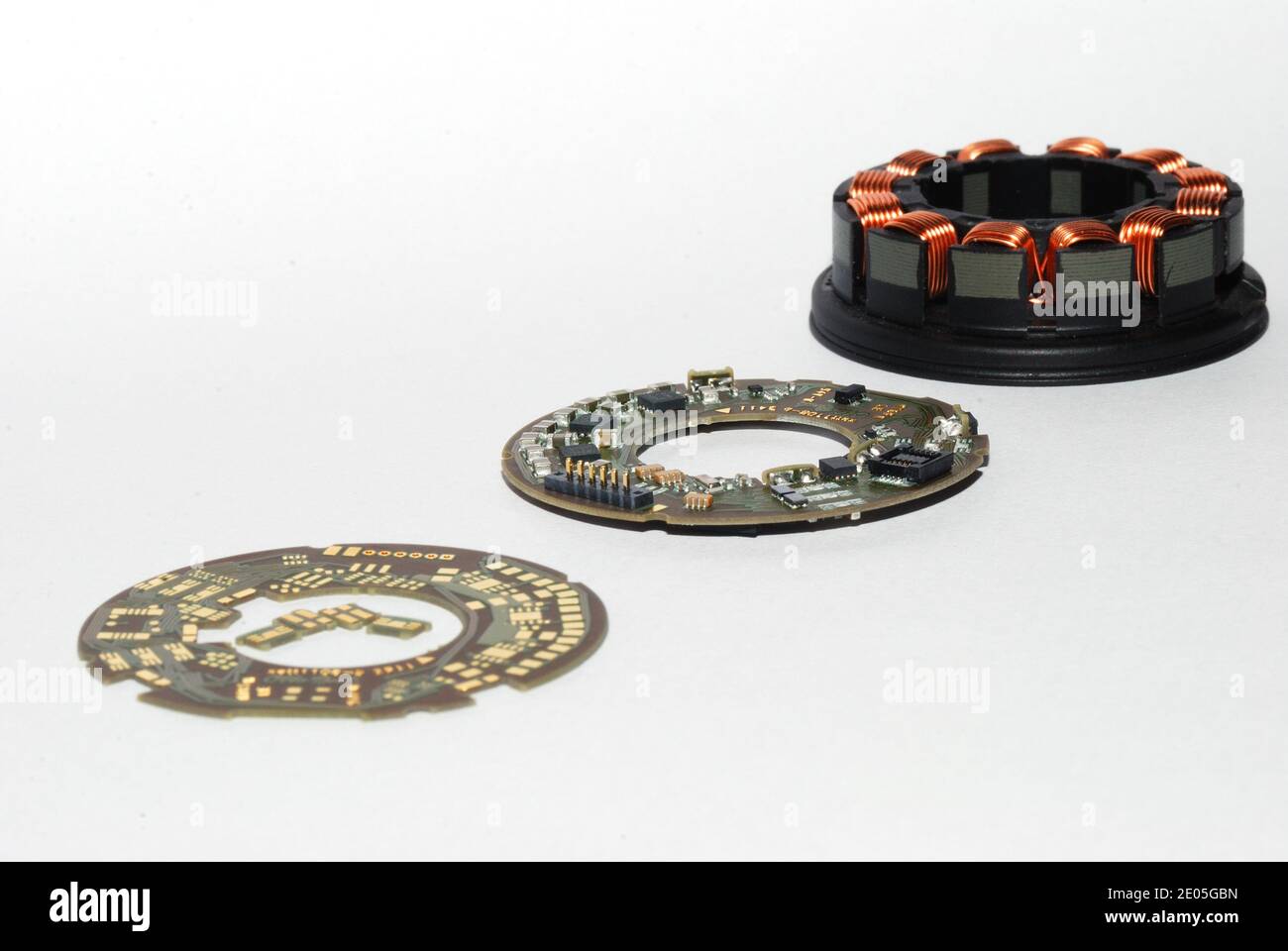 various components in electrical engineering white background Stock ...