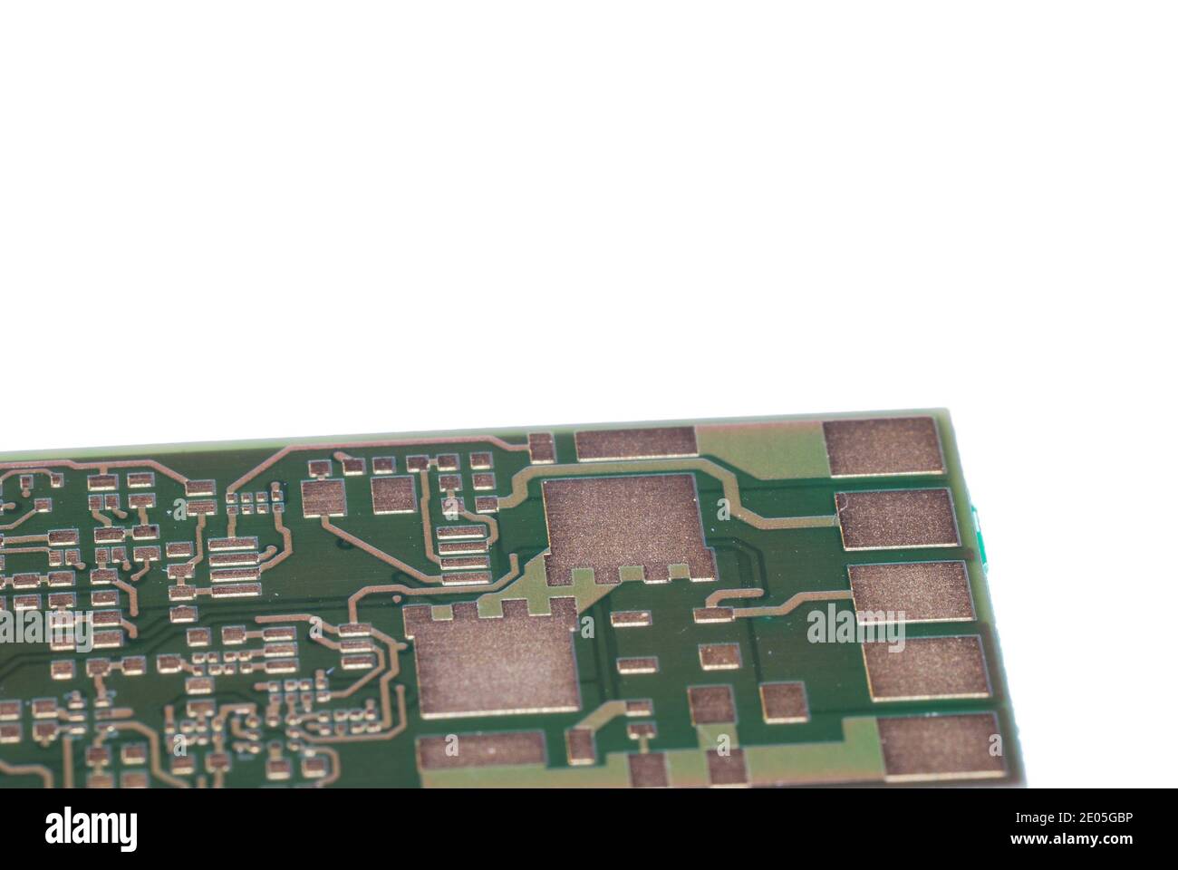 circuit board with conductor tracks components and large view Stock ...