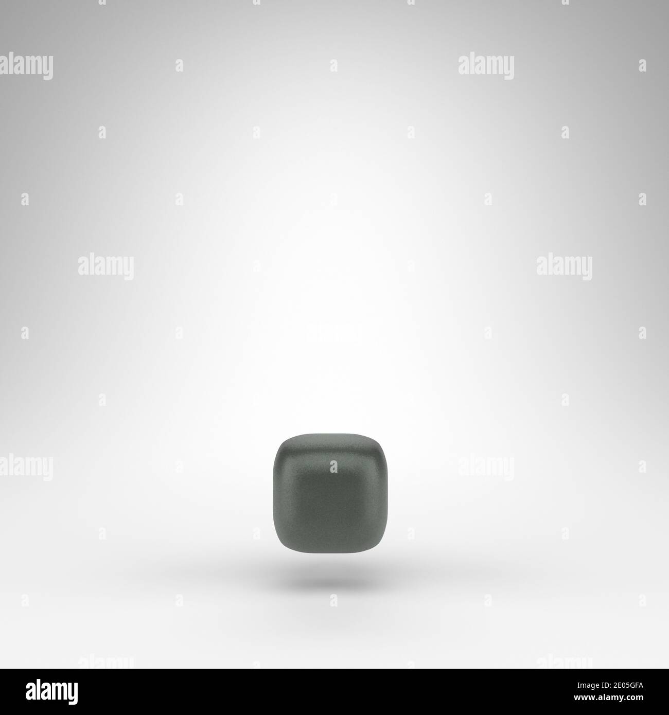 Period symbol on white background. Anodized green 3D rendered sign with ...