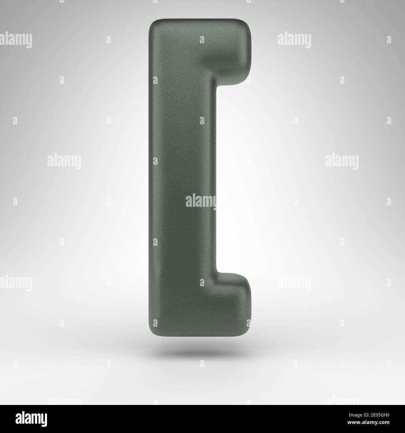 Left square bracket symbol on white background. Anodized green 3D ...