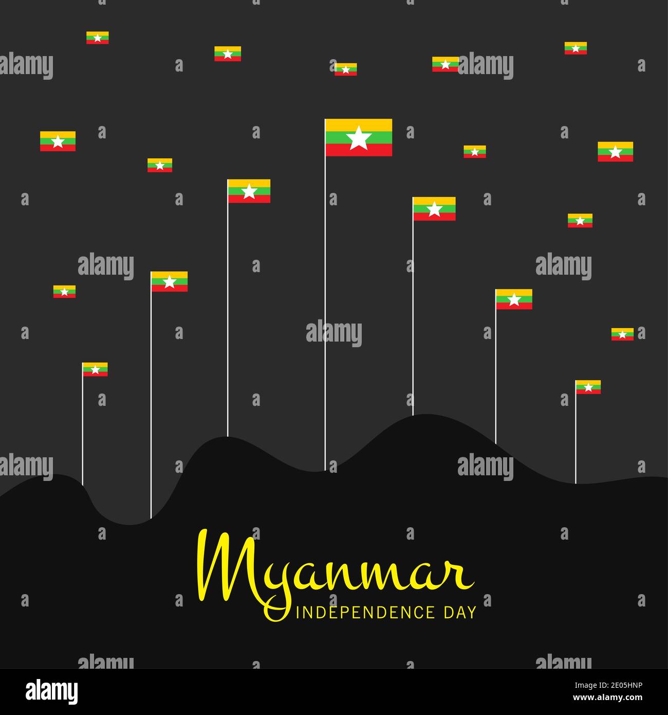 Vector illustration of a Background for Happy Myanmar Independence Day ...
