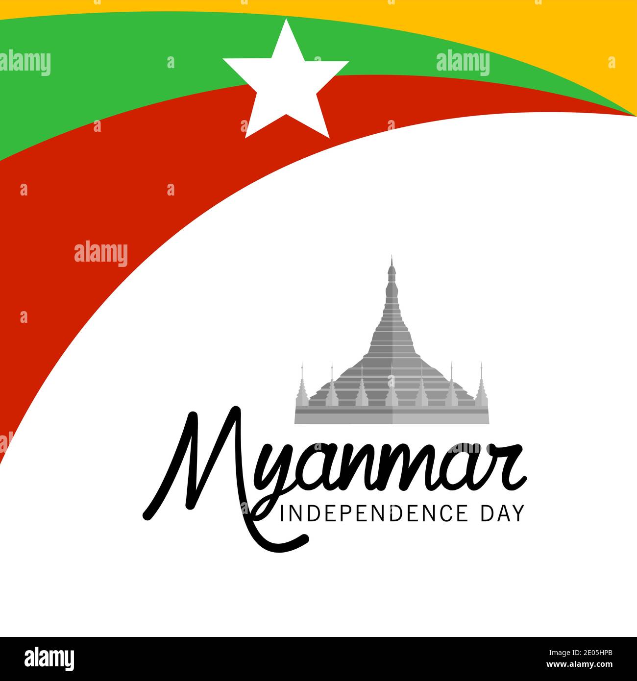 Vector illustration of a Background for Happy Myanmar Independence Day ...