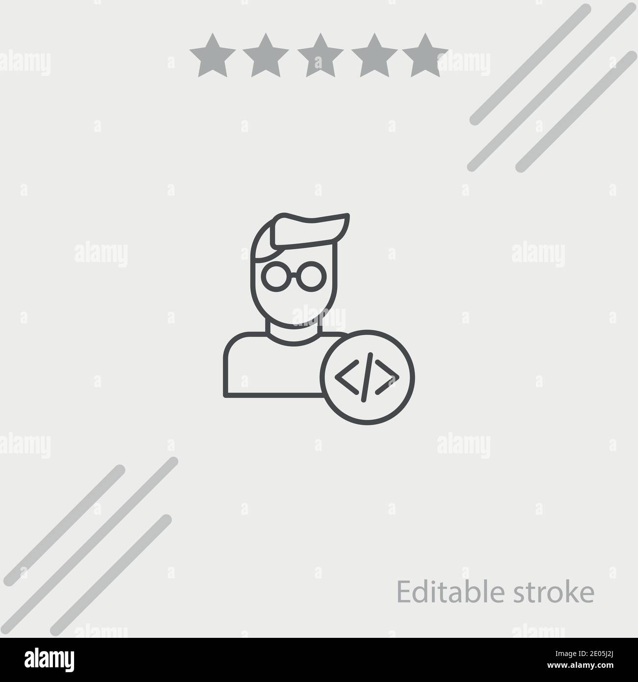 developer vector icon modern simple vector illustration Stock Vector ...