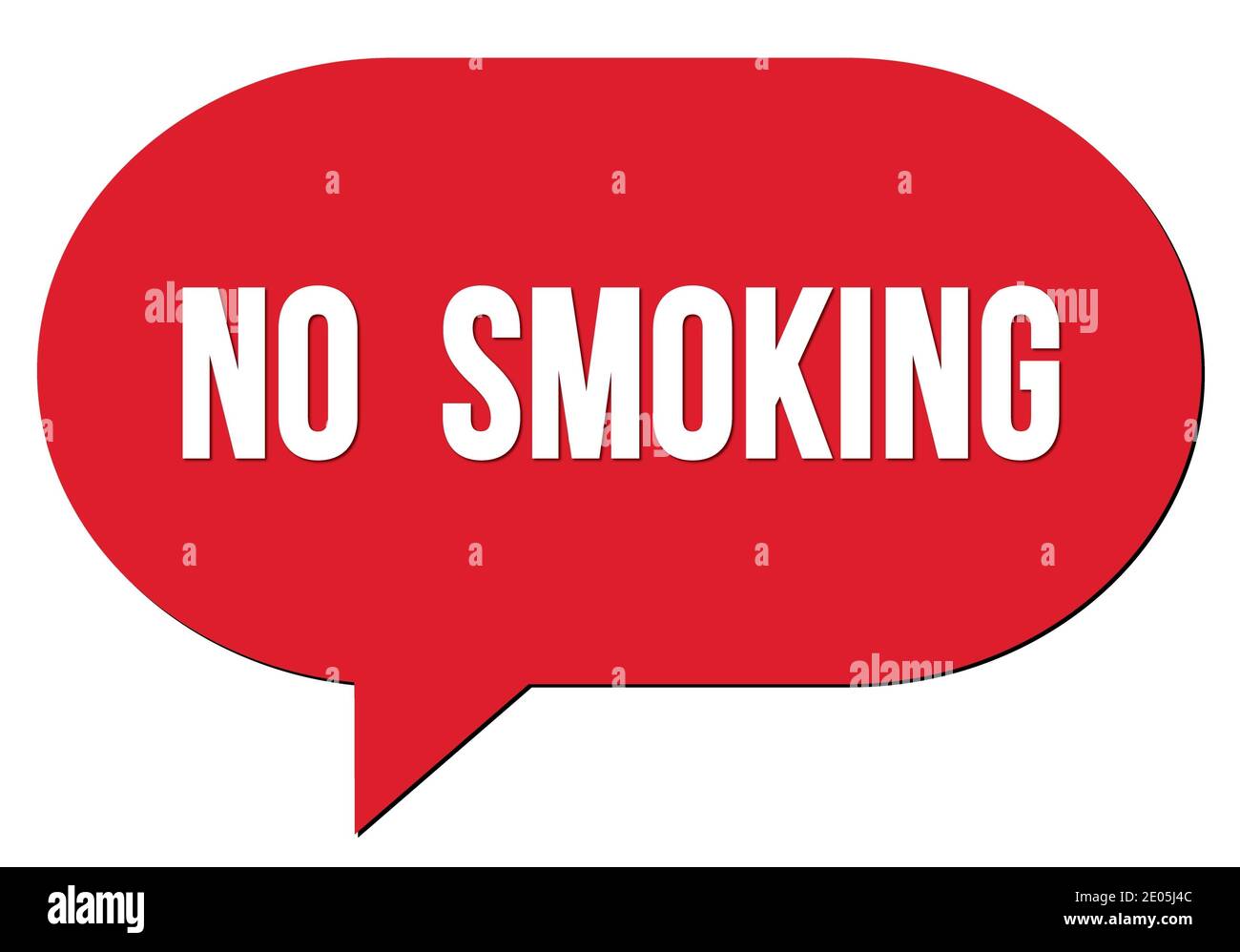NO SMOKING text written in a red speech bubble stamp Stock Photo - Alamy