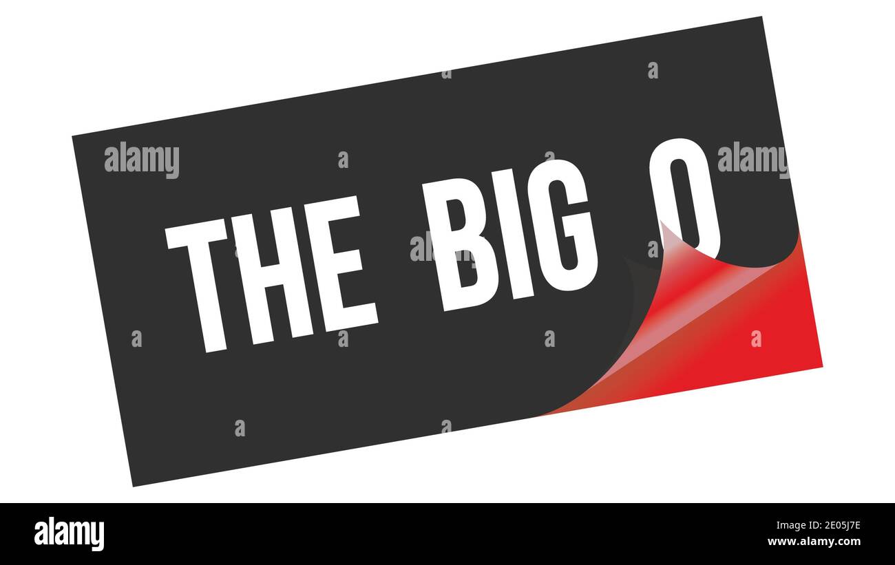 THE BIG O text written on black red sticker stamp Stock Photo - Alamy