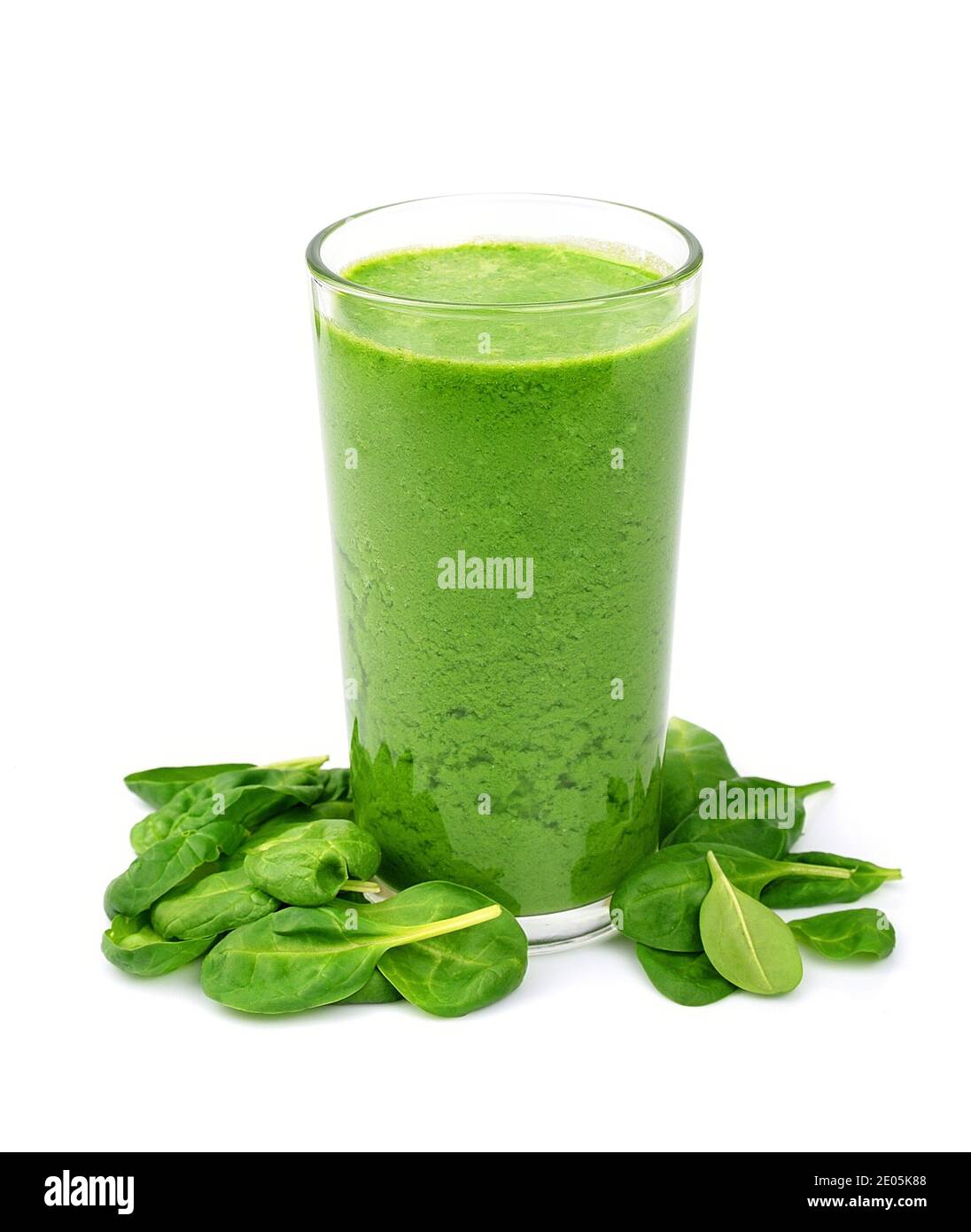 Vegetable cocktail. Spinach smoothie close up on white Stock Photo - Alamy