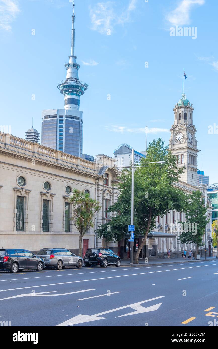 AUCKLAND, NEW ZEALAND, FEBRUARY 19, 2020: Auckland Town Hall and ...