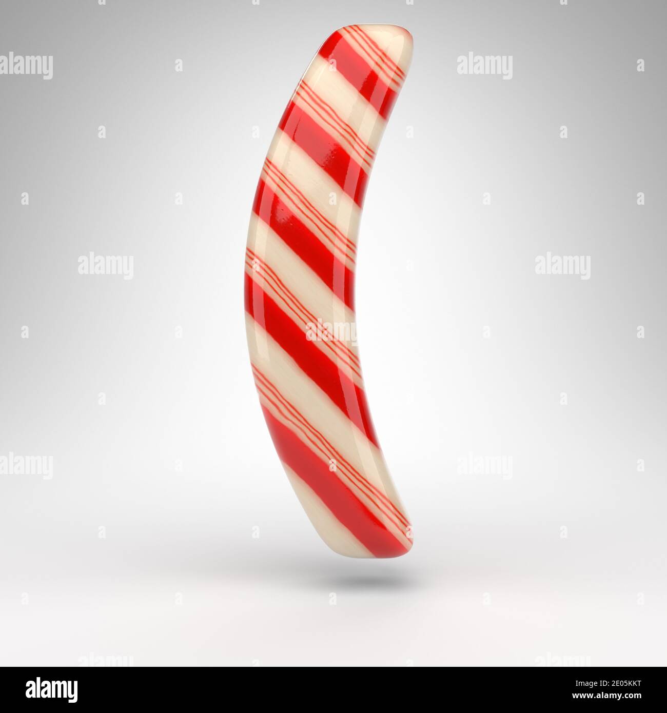 Left round bracket symbol on white background. Candy cane 3D rendered ...