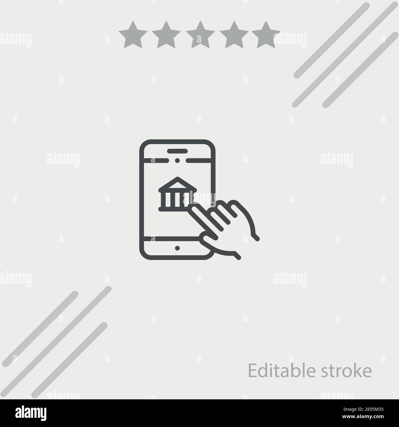 mobile banking vector icon modern simple vector illustration Stock ...