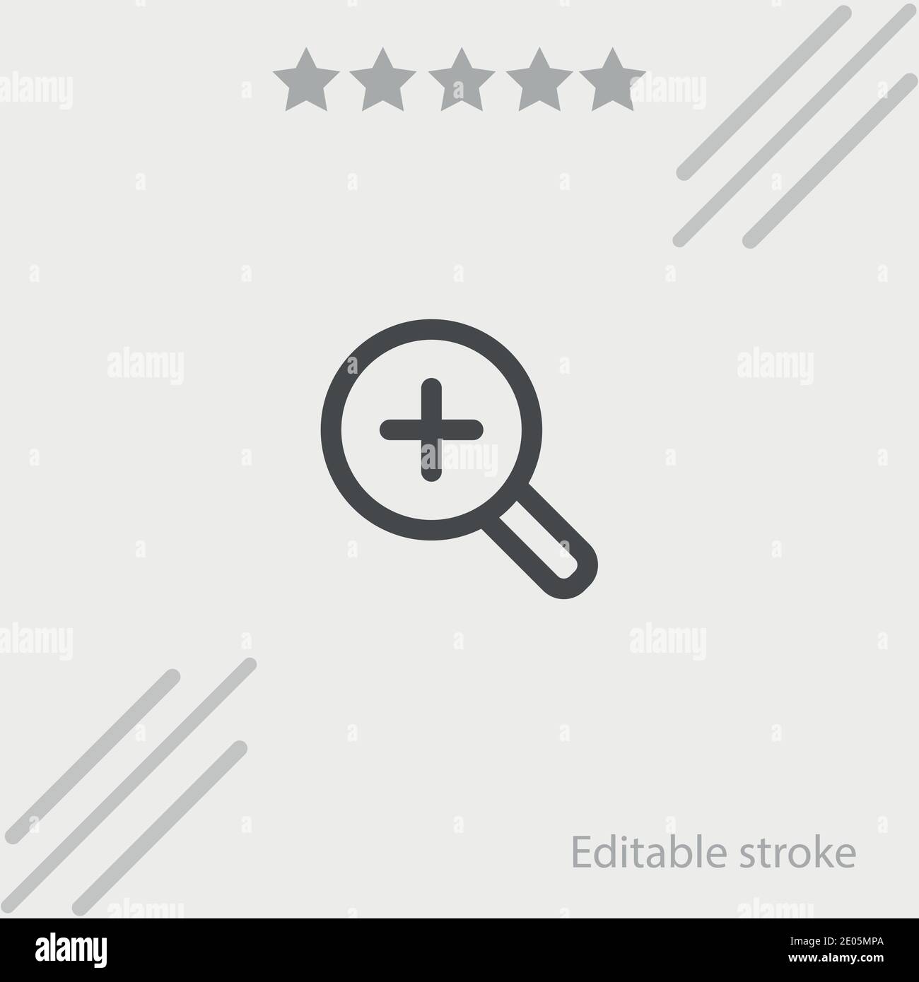 zoom increasing button outline vector icon modern simple vector ...