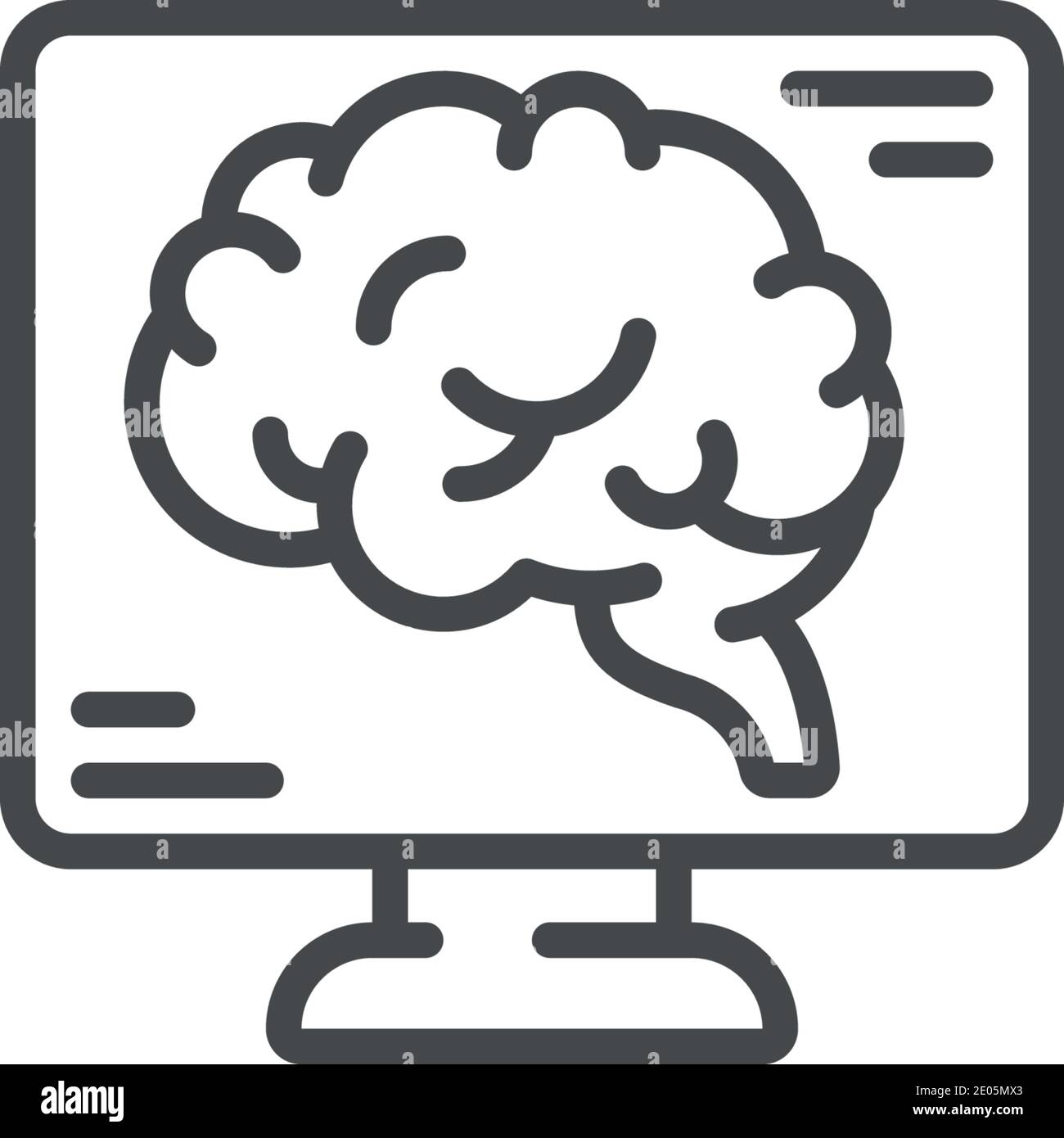 brain vector icon modern simple vector illustration Stock Vector Image ...