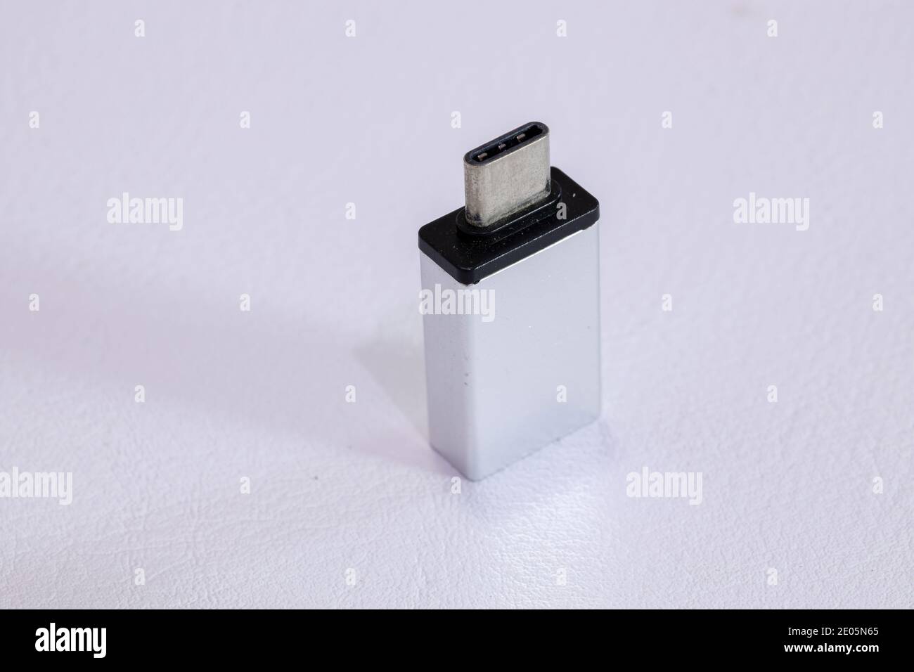 Small OTG adapter to use USB devices via a cell phone's micro usb Stock ...