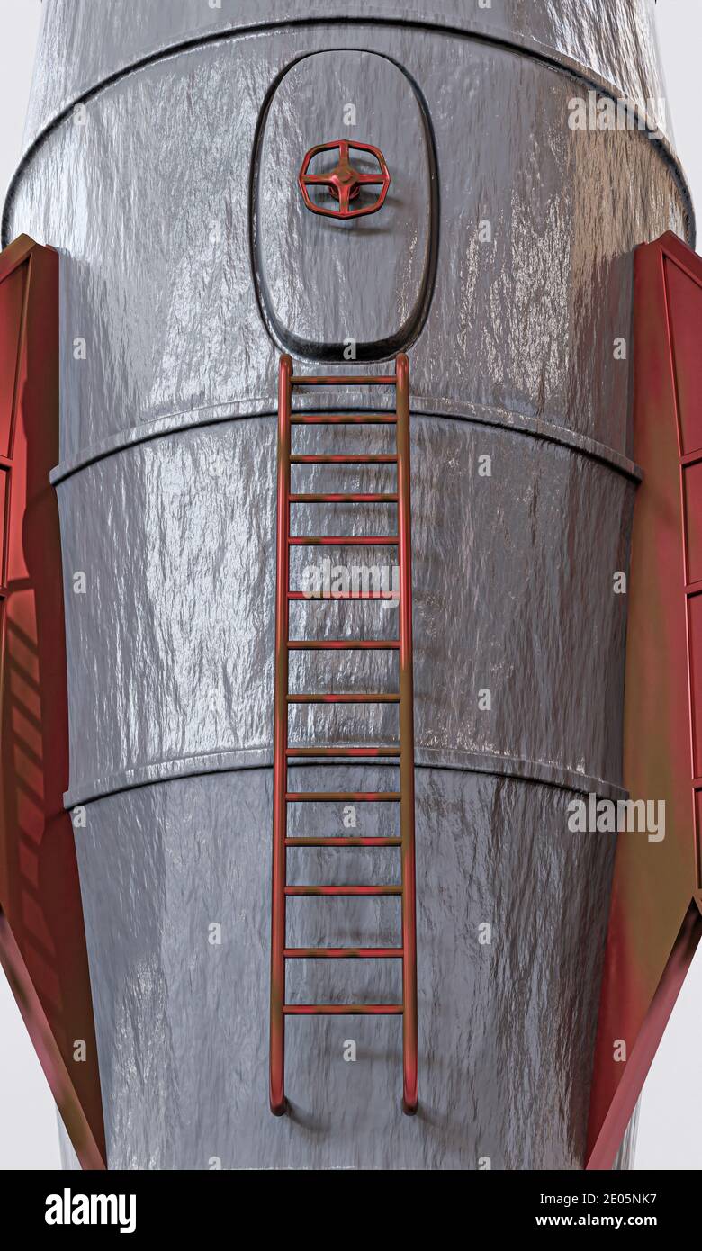 space rocket isolated on white background 3d illustration Stock Photo ...