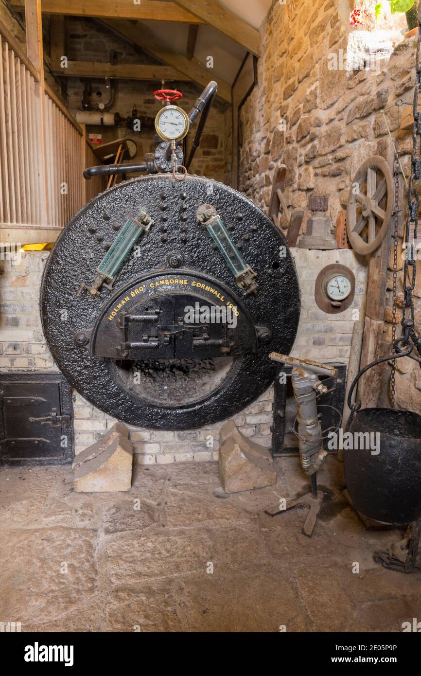 Levant tin mine furnace Stock Photo - Alamy