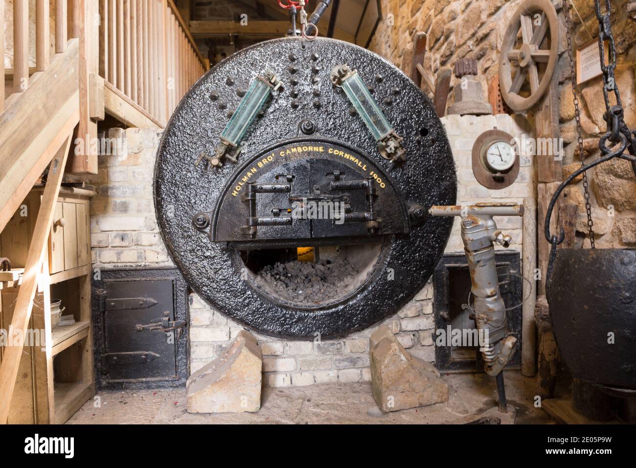Tin mine coal furnace Stock Photo - Alamy