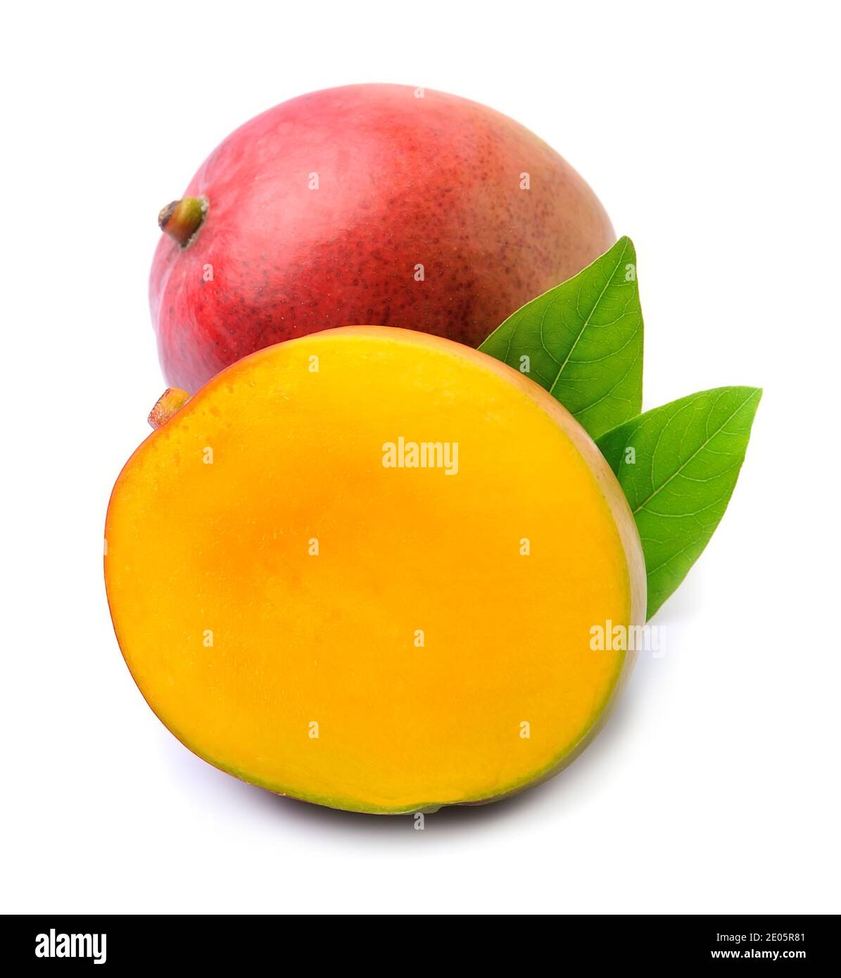 Mango fetus fruits on a white background Stock Photo - Alamy