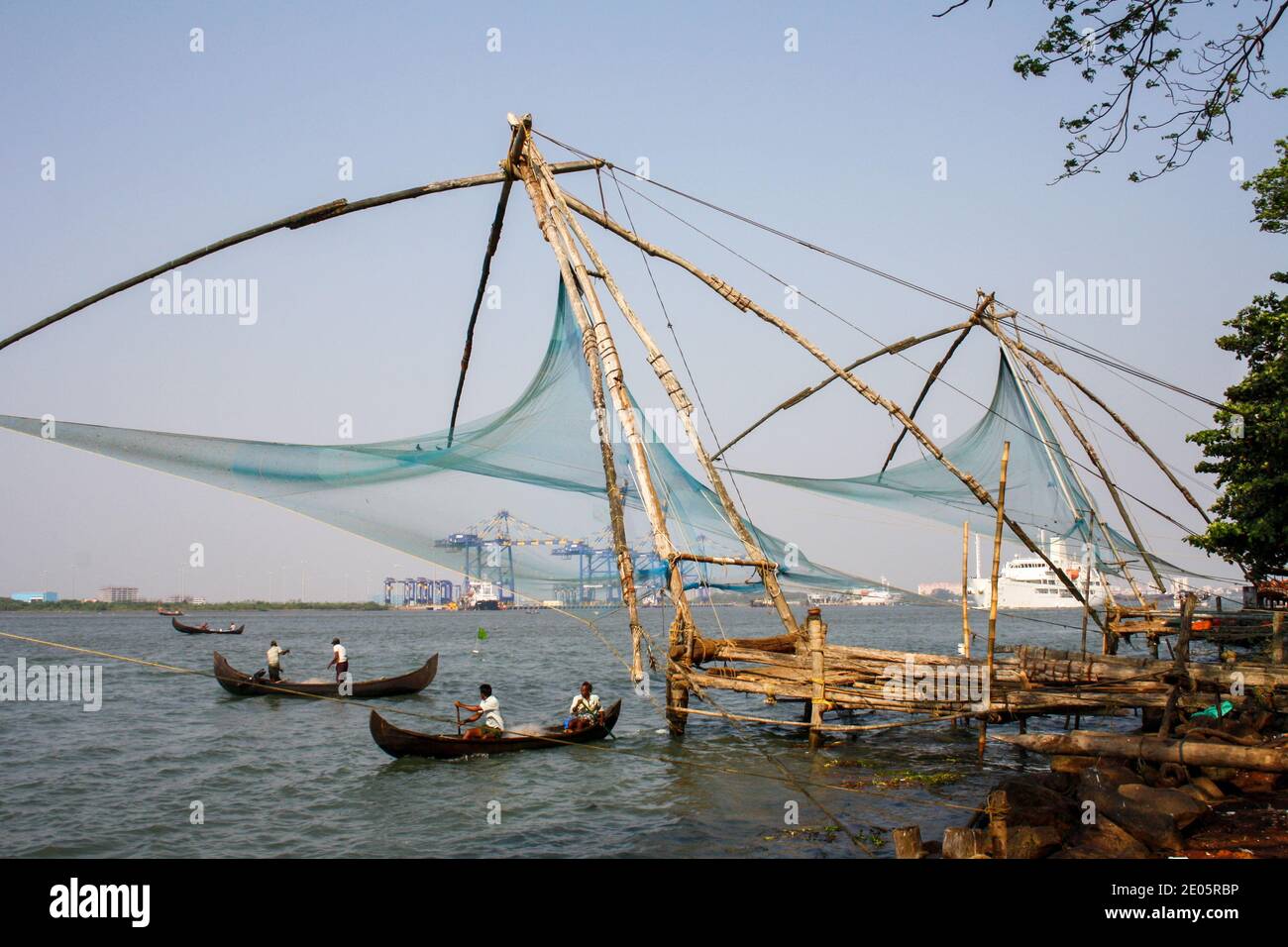 Fishing Nets in Cochin, India Stock Photo - Alamy