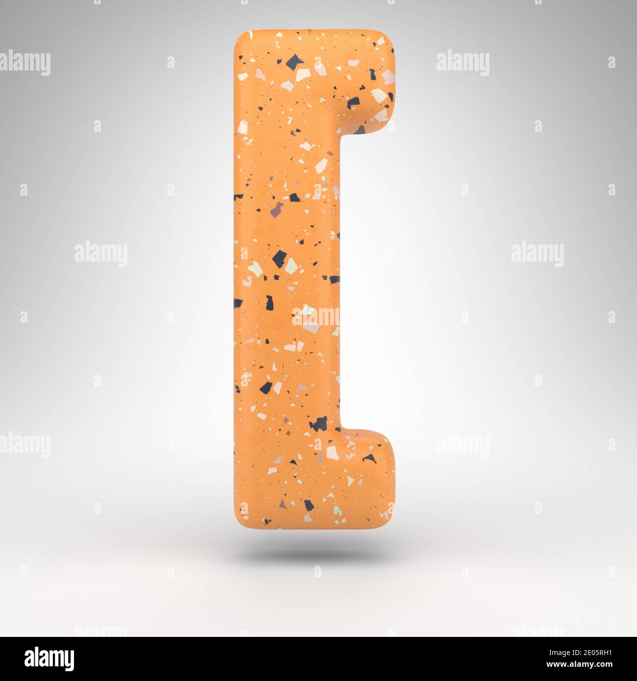 Left square bracket symbol on white background. 3D rendered sign with ...