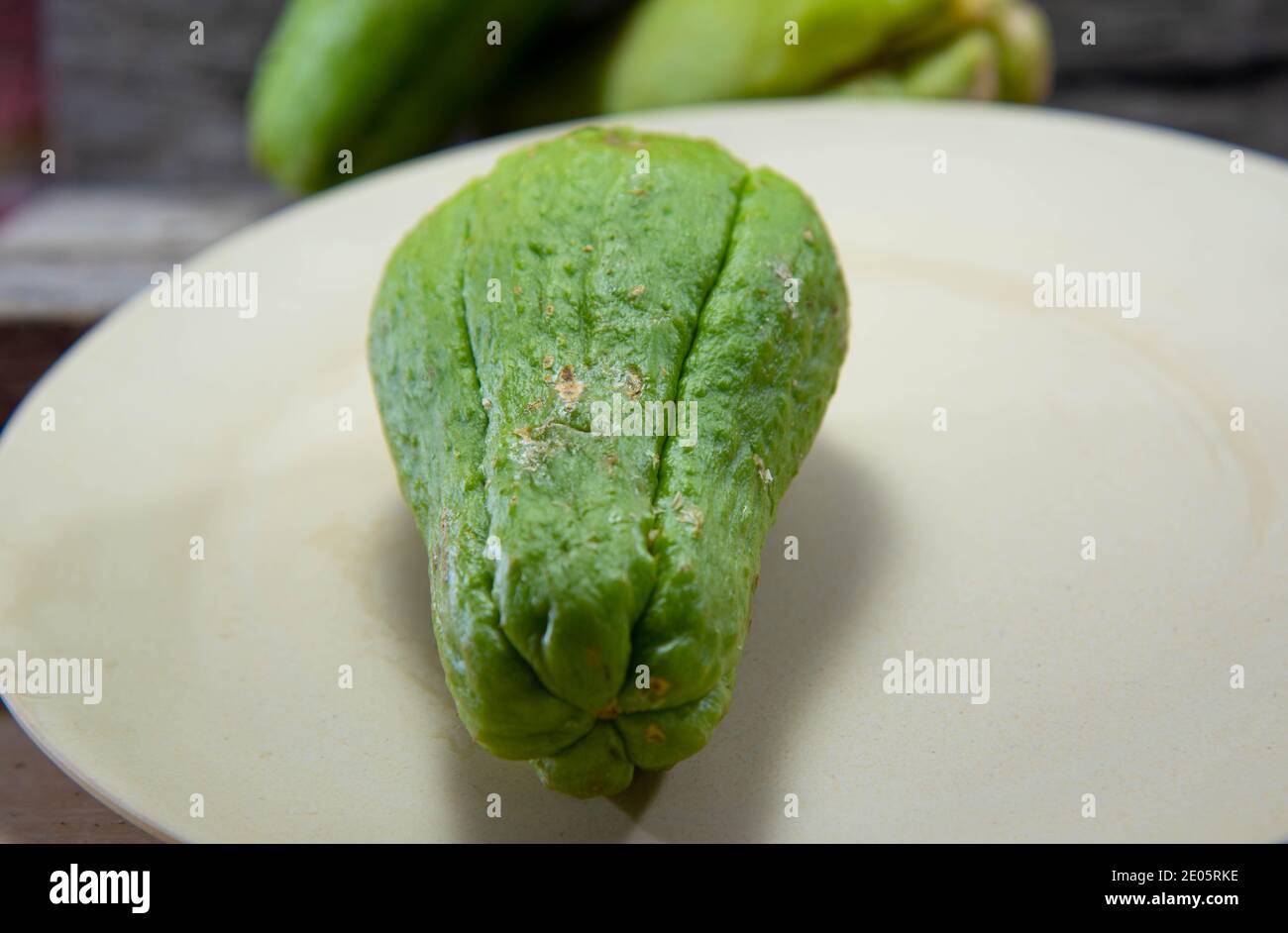 Chayote (Sechium edule) is a fruit vegetable, that is, a vegetable of ...