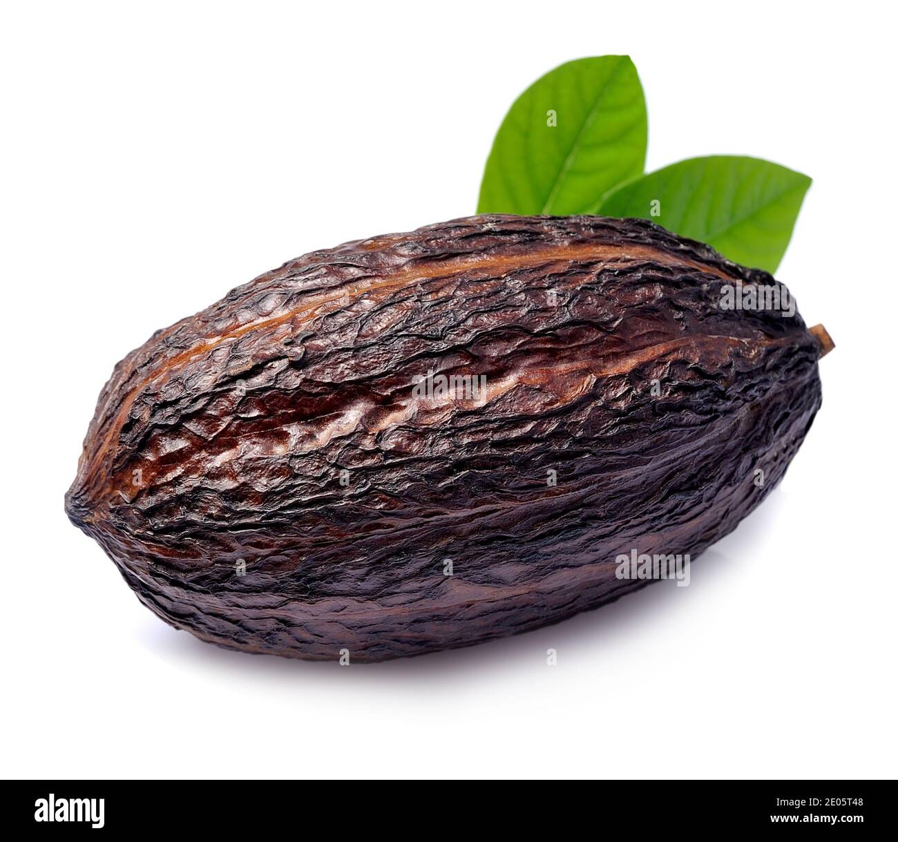 Cacao pod isolated on white backgrounds Stock Photo - Alamy