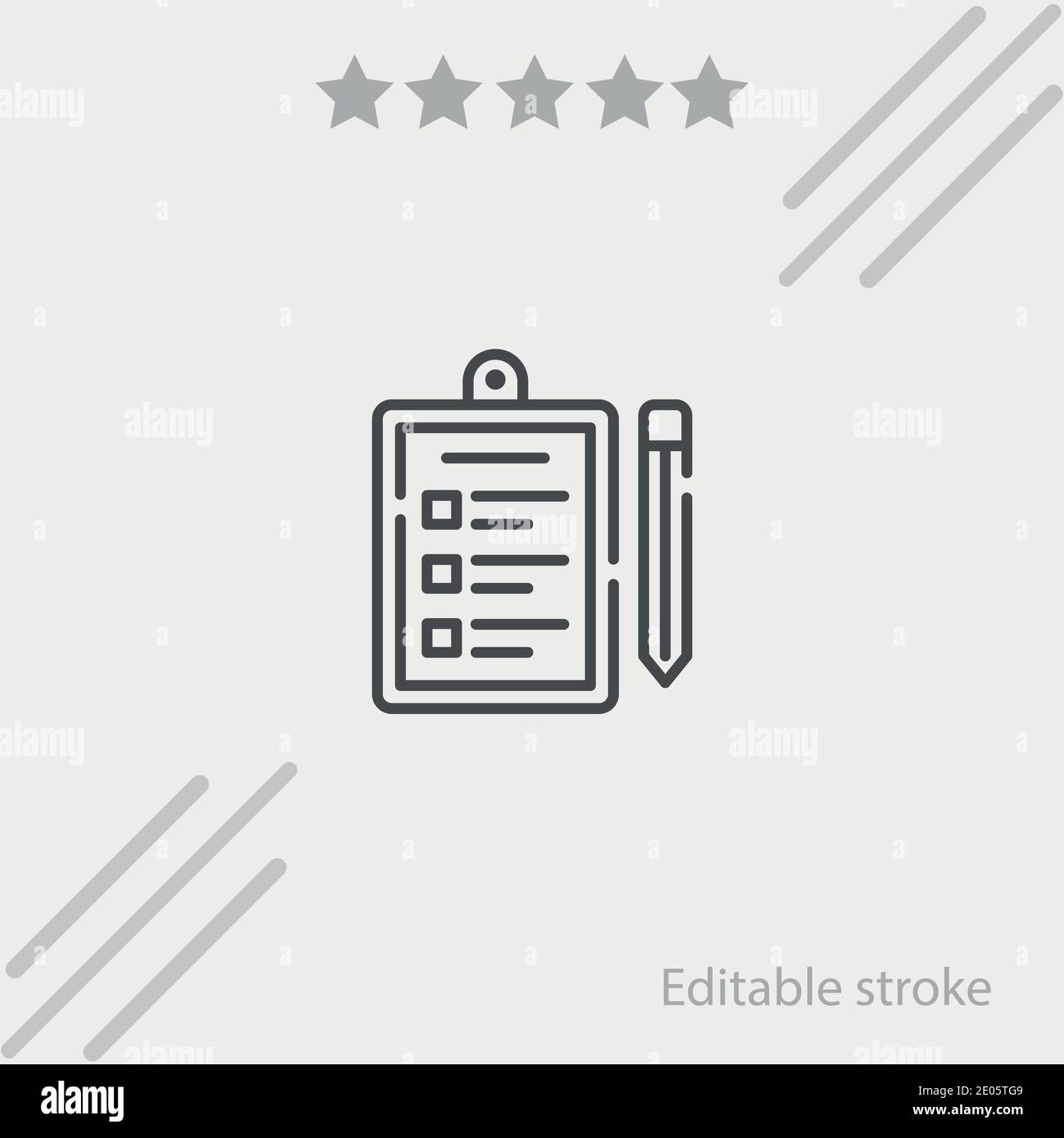 questionnaire vector icon modern simple vector illustration Stock ...