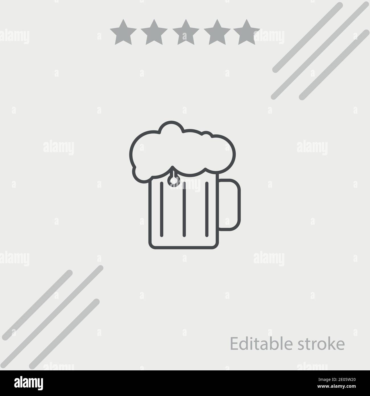 beer pint vector icon modern simple vector illustration Stock Vector ...