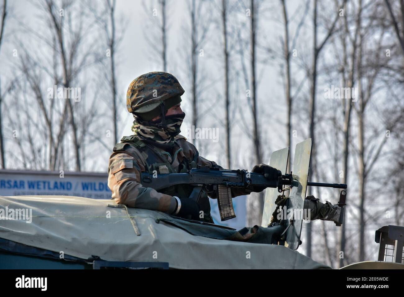 Indian Soldier With Gun