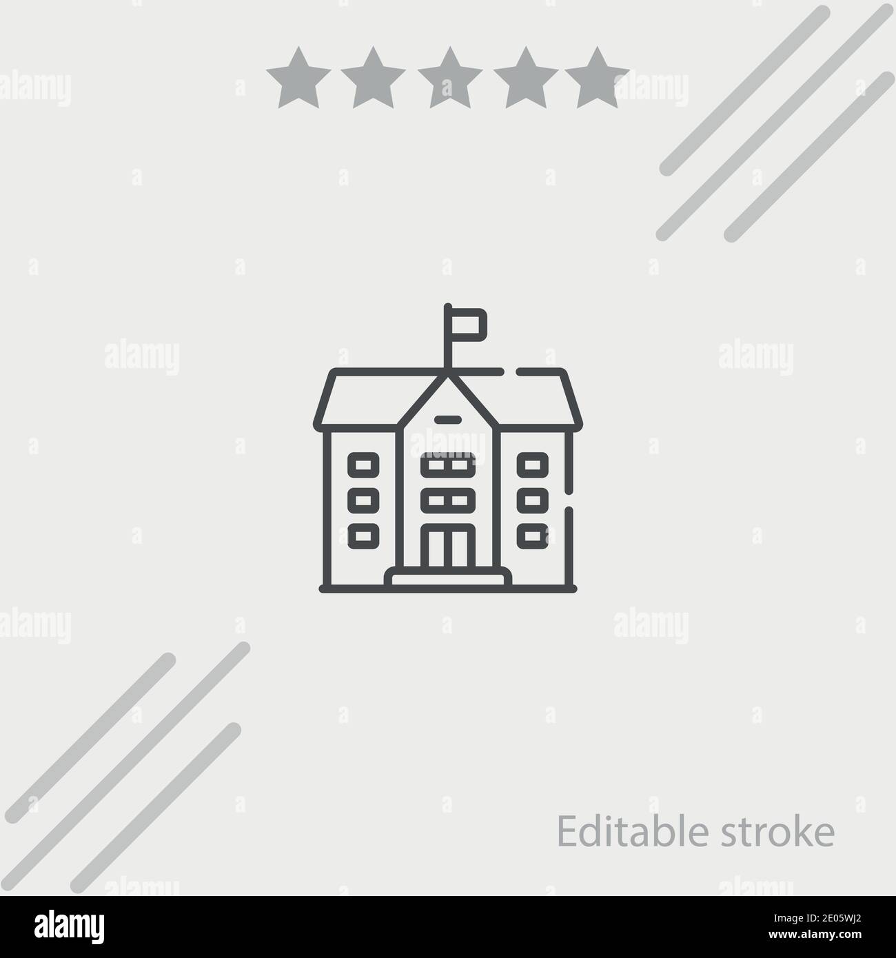 school vector icon modern simple vector illustration Stock Vector Image ...