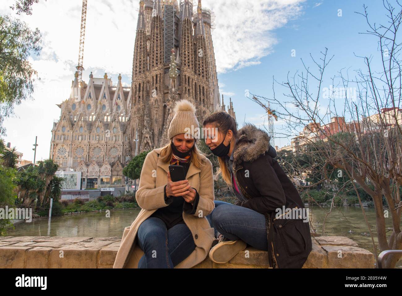 Basicila and expiatory church of the holy family hi-res stock ...