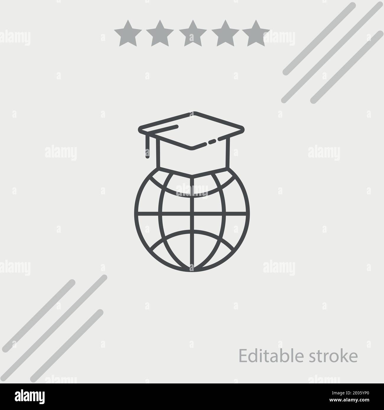 graduation vector icon modern simple vector illustration Stock Vector ...