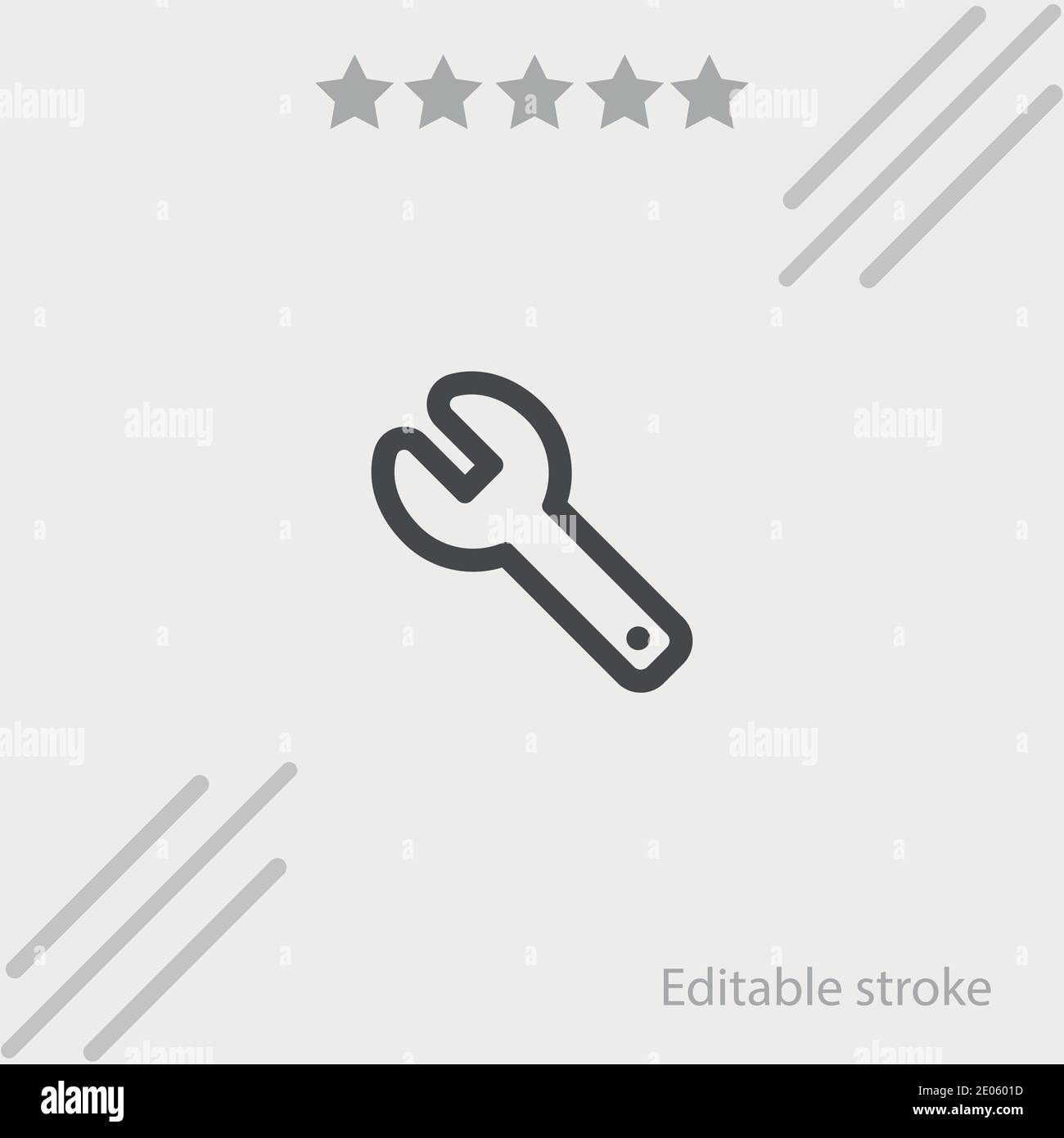 wrench outline vector icon modern simple vector illustration Stock ...