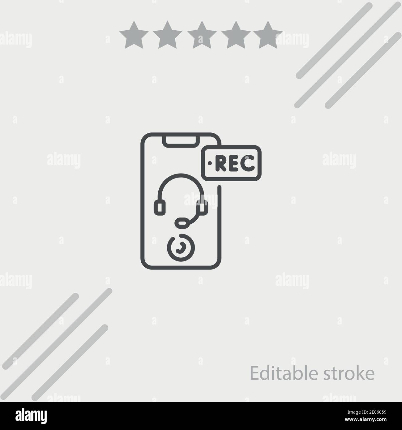 recorded call vector icon modern simple vector illustration Stock ...