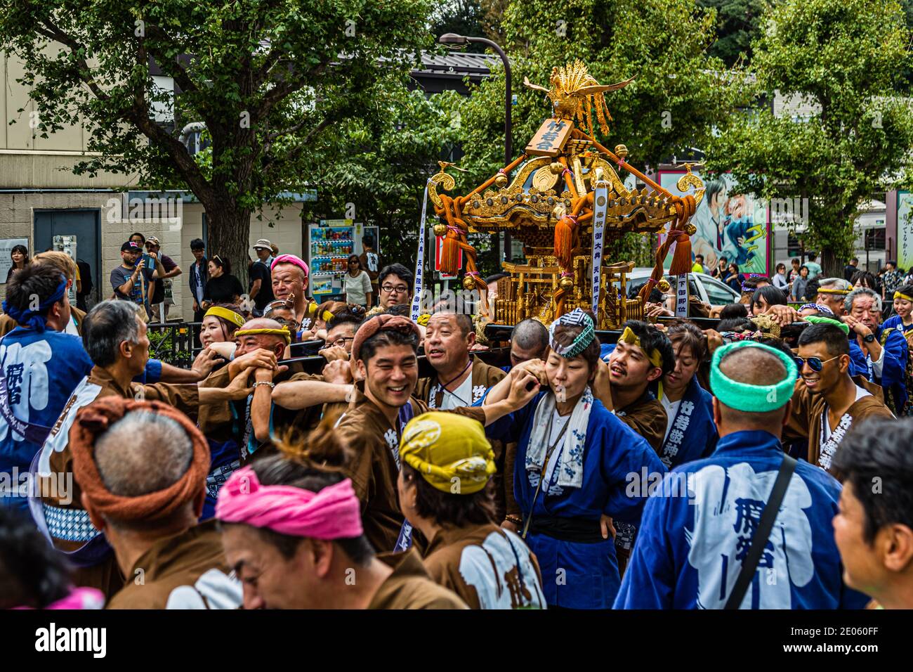 Omikoshi Nezu Shrine Festival in Tokyo Stock Photo - Alamy