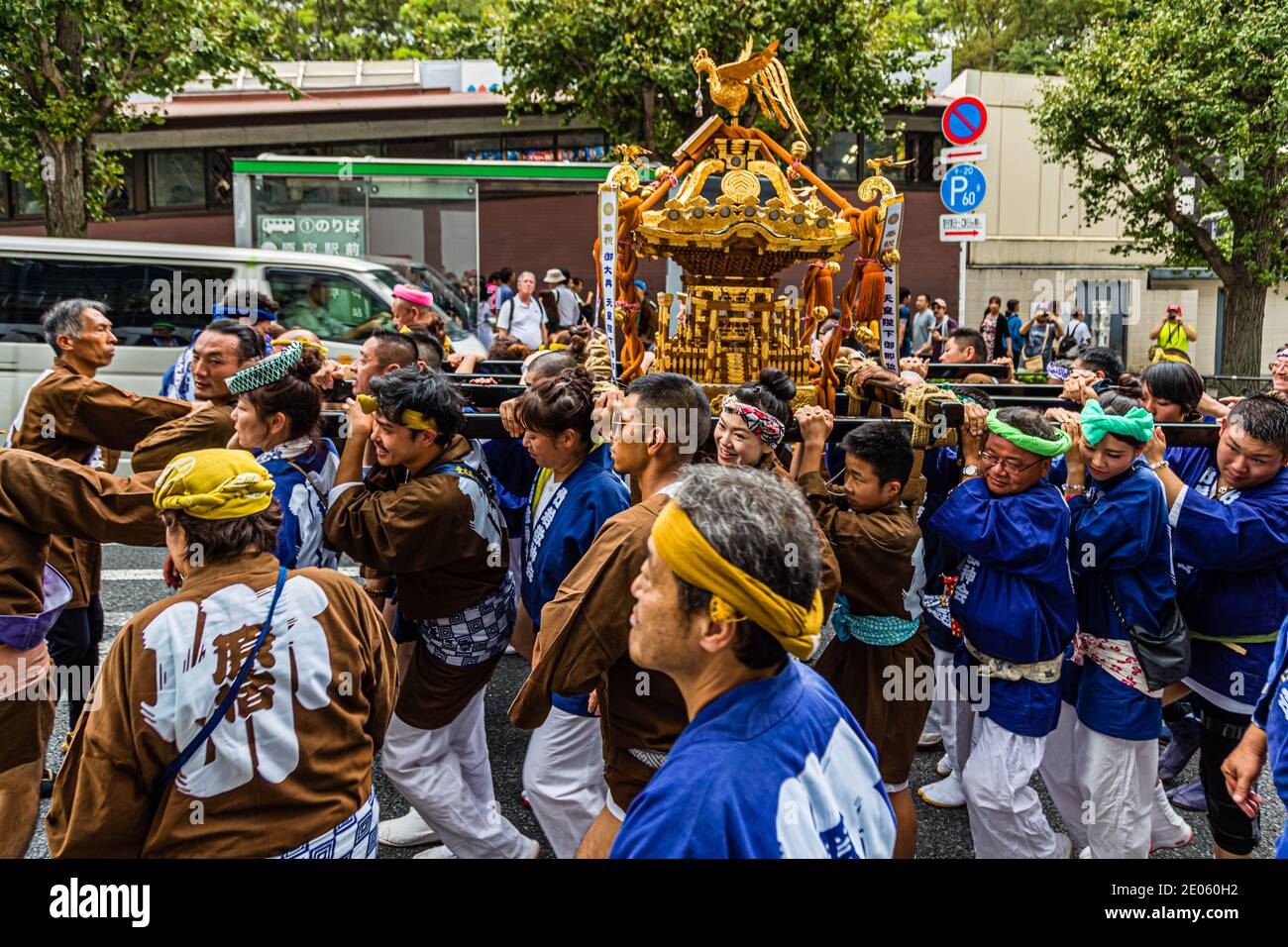 Omikoshi Nezu Shrine Festival in Tokyo Stock Photo - Alamy