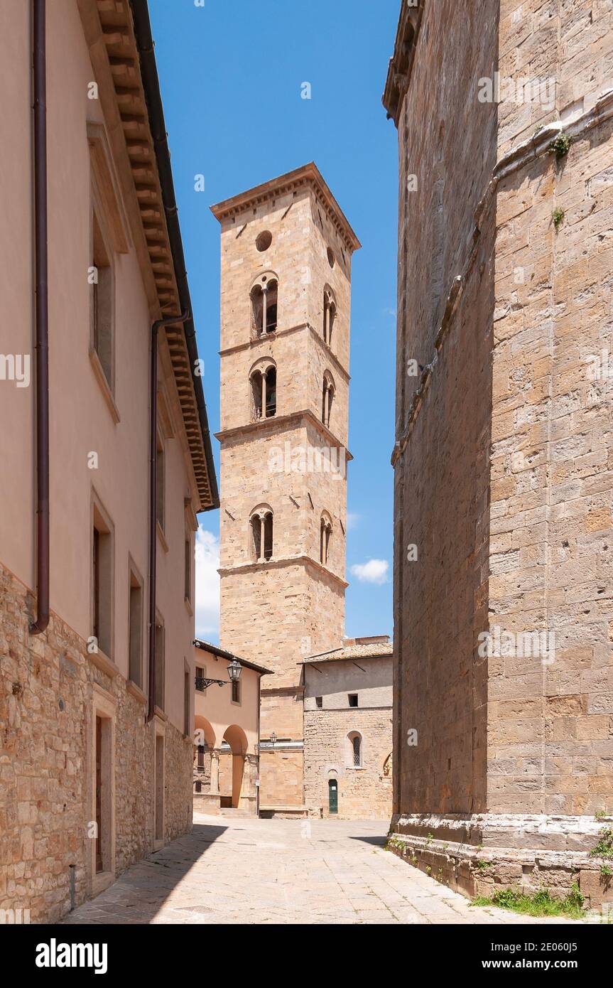 Tower of the Cathedral in Volterra Stock Photo - Alamy